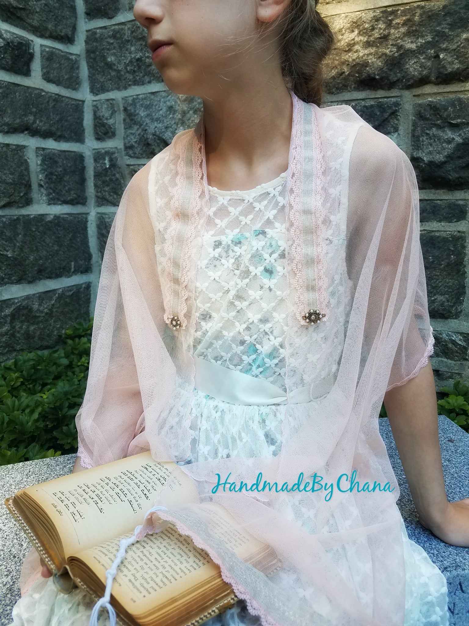 Ballerina Blush Ladies Tallit – HandmadeByChana